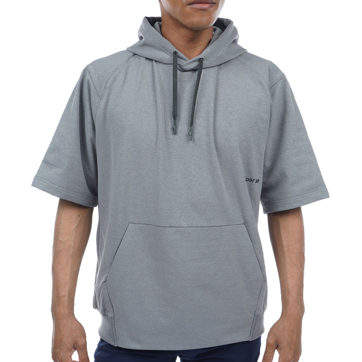 エアリーフレンチテリー ストレッチ 5分袖プルパーカー(中間着