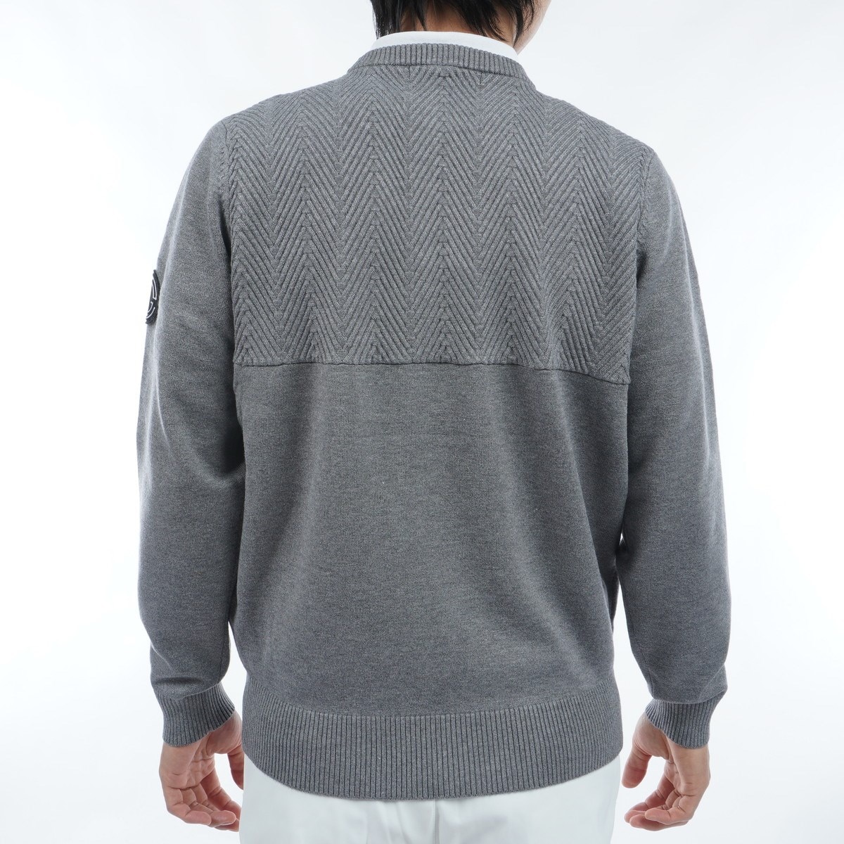 【セール・アウトレット】ヘリンボーンジャカードセーター(中間着(セーター、トレーナー))|DELSOL GOLF(デルソルゴルフ) 5019の ...