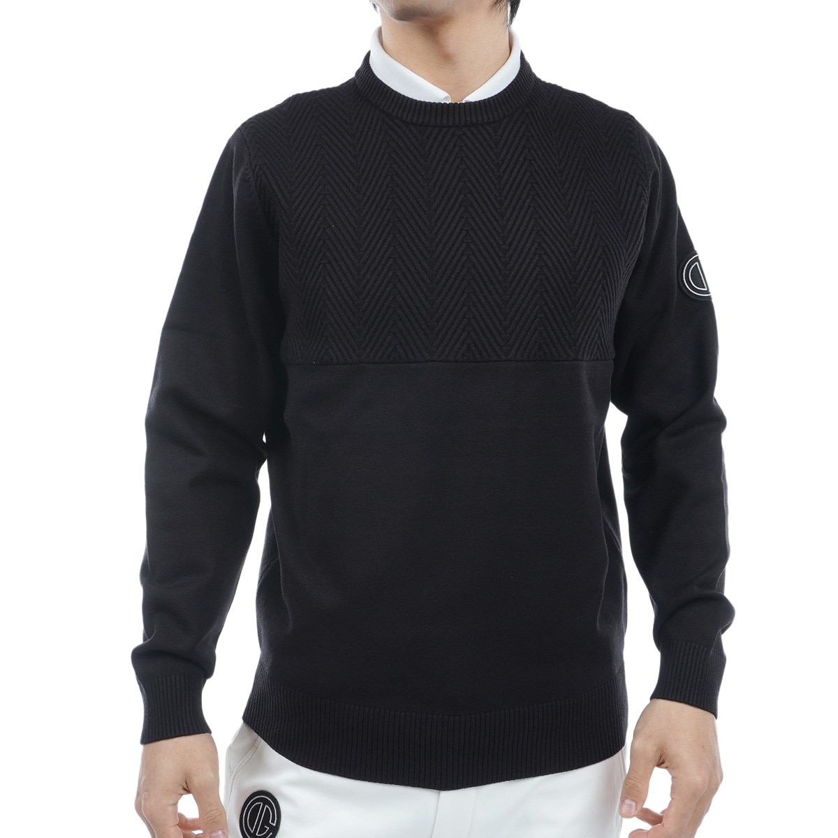 【セール・アウトレット】ヘリンボーンジャカードセーター(中間着(セーター、トレーナー))|DELSOL GOLF(デルソルゴルフ) 5019の ...