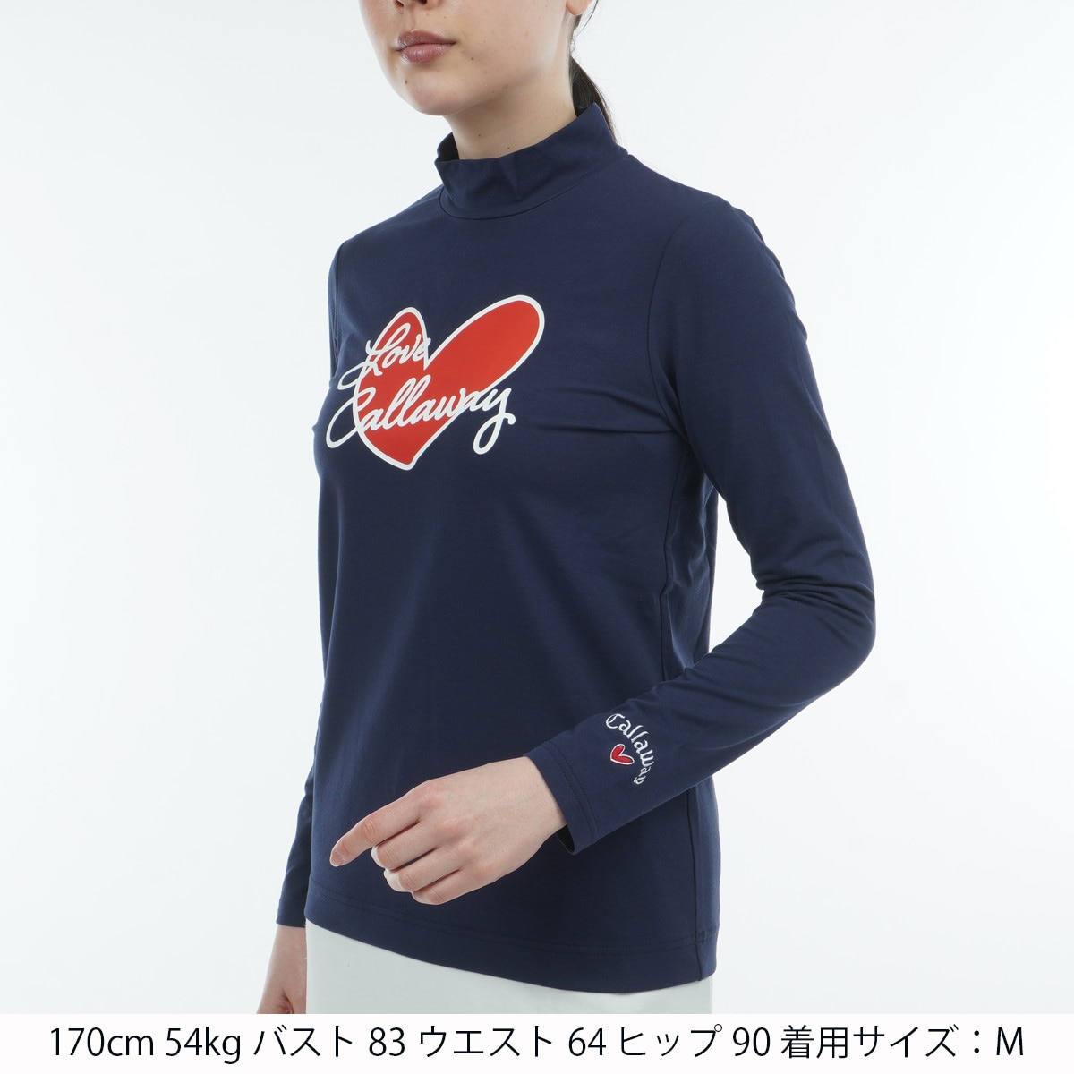 セール・アウトレット】LOVEキャロウェイ 長袖モックネックシャツ