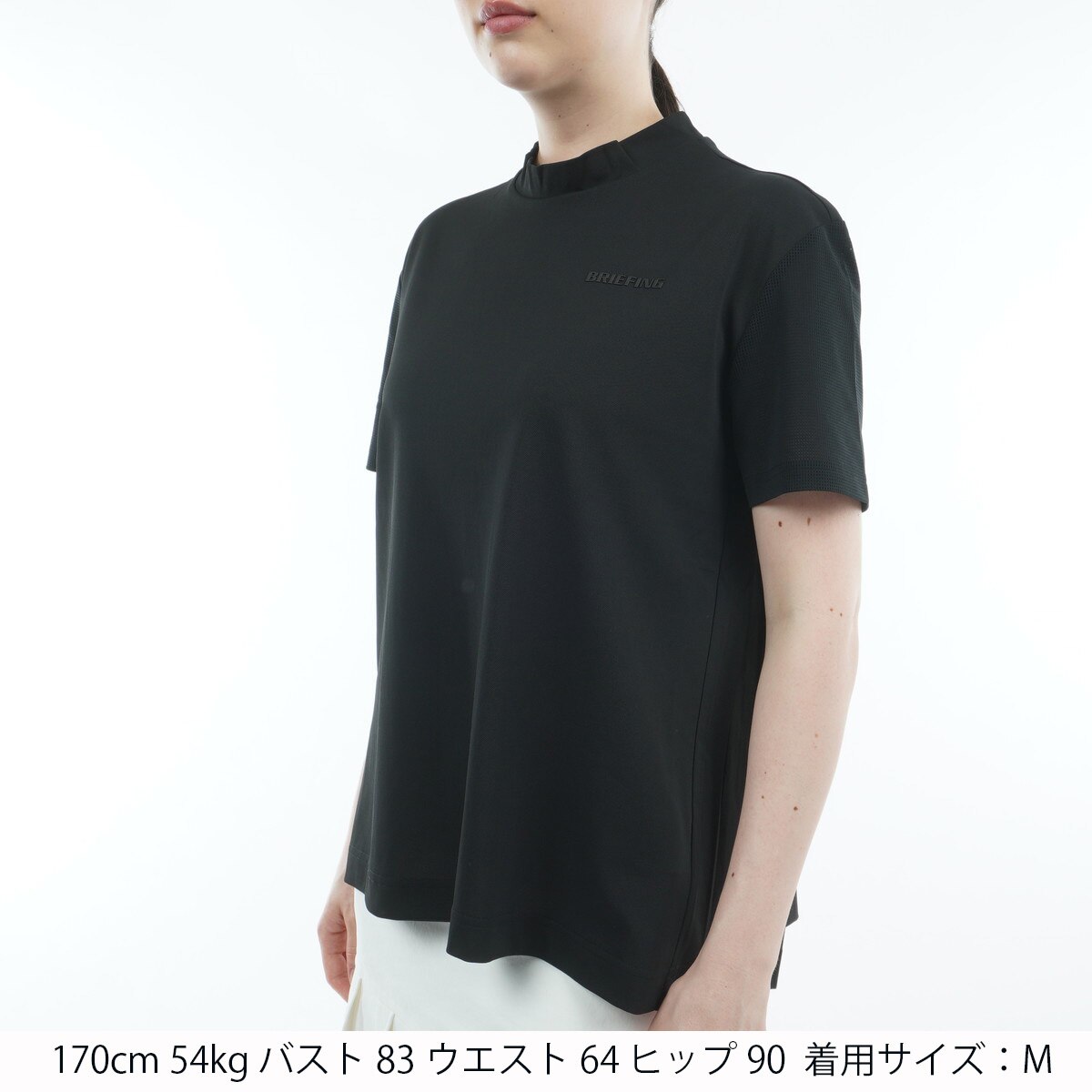 バックプリーツ RF ハイネック半袖シャツ レディス(半袖シャツ