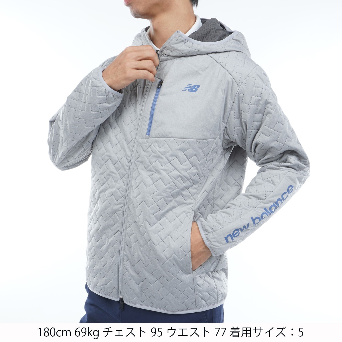 チェッカープレートソニックキルト ストレッチフルジップフーディー