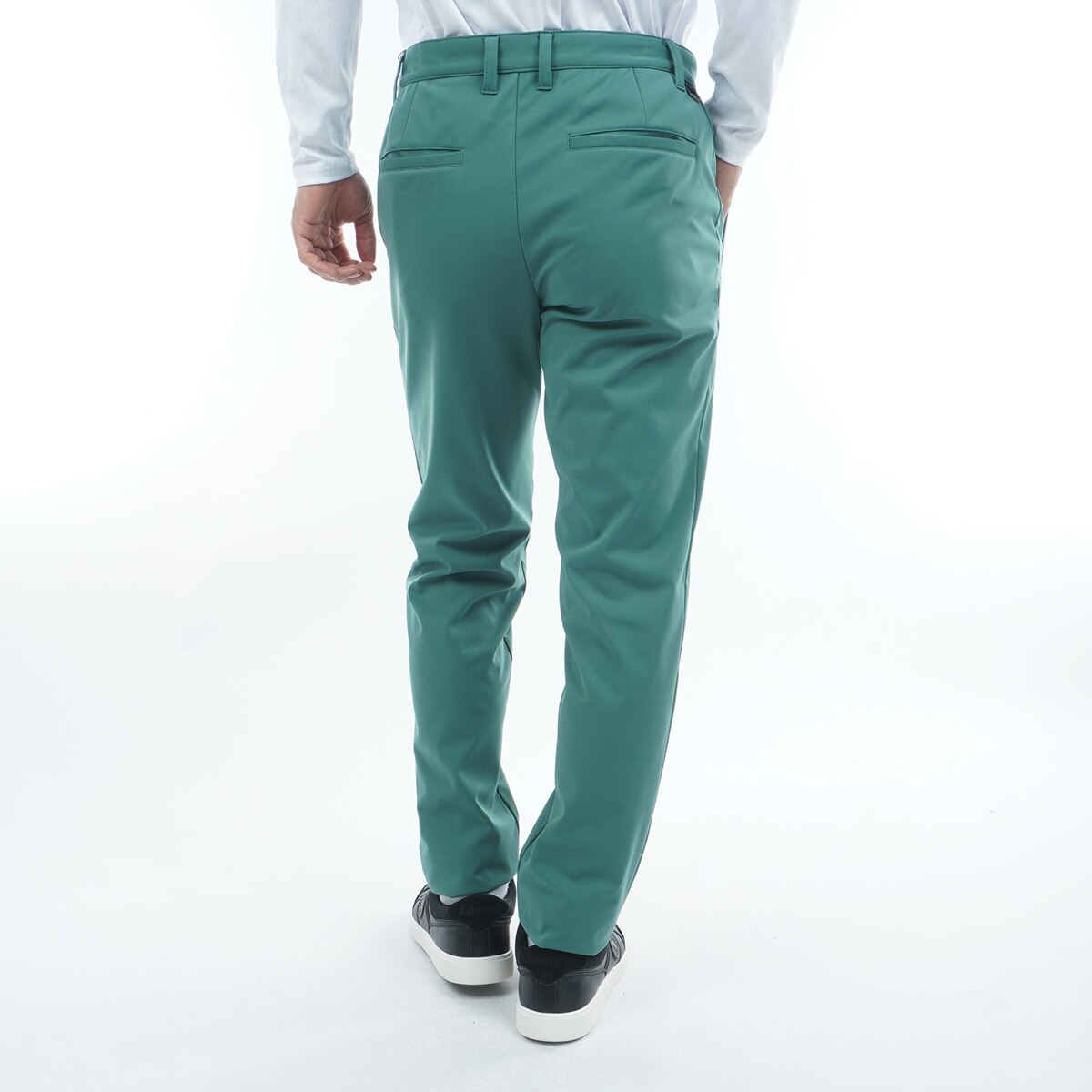 ストレッチ 防風フリース 裏起毛 ボンディングテーパードパンツ(ロング