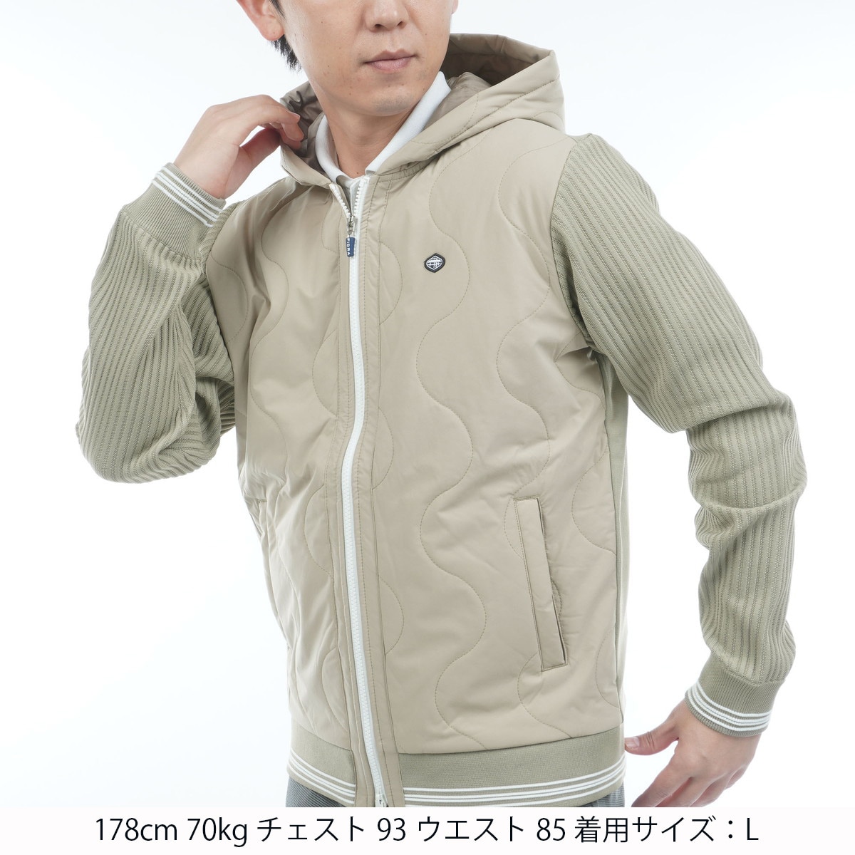 ストレッチ ニット軽量中綿ジャケット(アウター(ブルゾン、ウインド