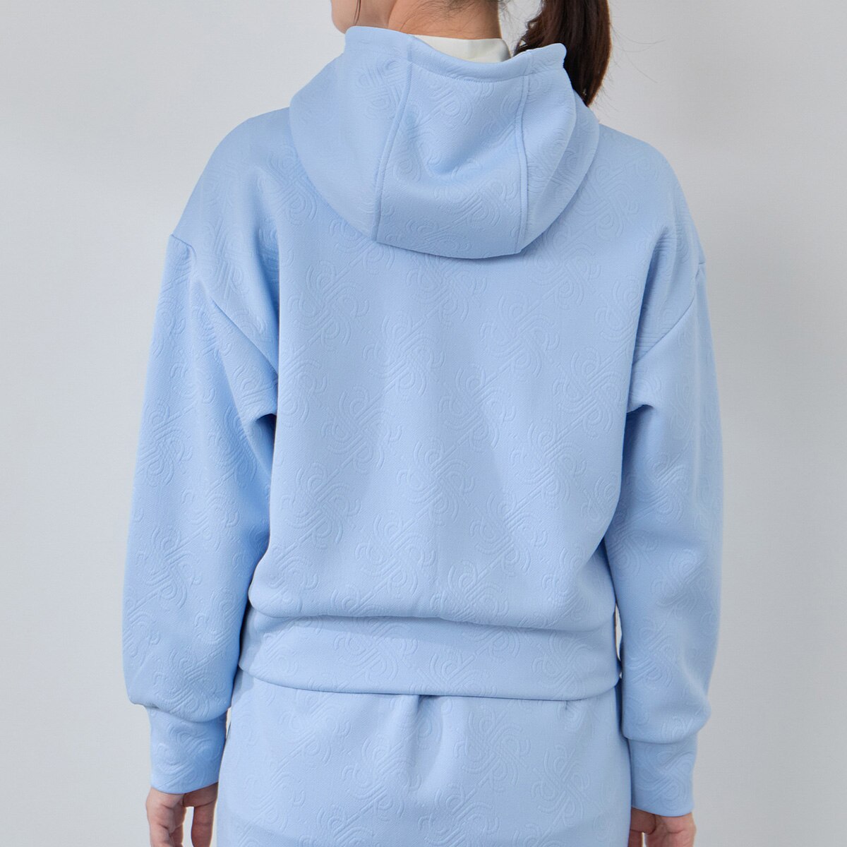 ロゴキルト風 ジャカード フーディーパーカー レディス(中間着