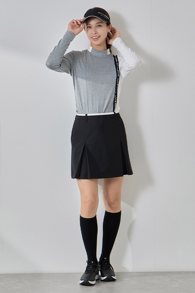 セール・アウトレット】メッシュ使いチャイナ衿 半袖プルオーバー