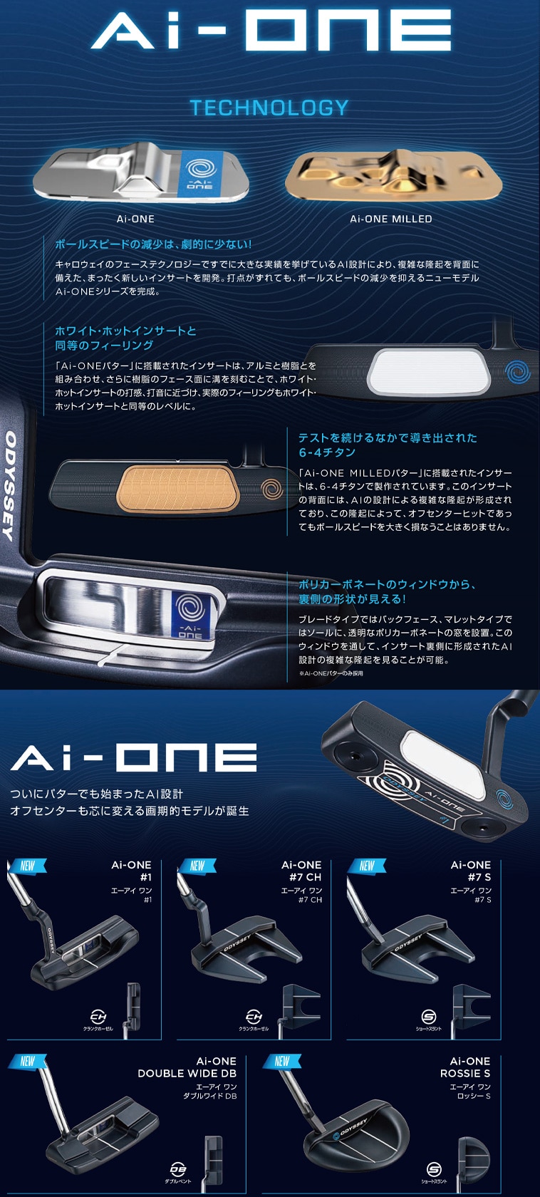Ai-ONE #7 S パター(パター（単品）)|AI-ONE(オデッセイ)の通販 - GDOゴルフショップ(0000724499)
