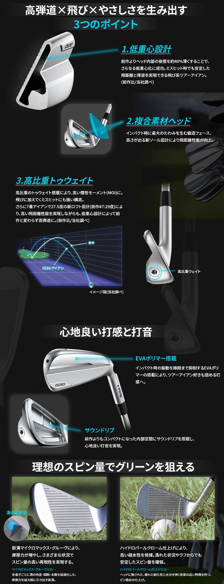 i530 アイアン(5本セット) PING TOUR 2.0 CHROME I(アイアン（セット）)|I SERIES(ピン)の通販 ...