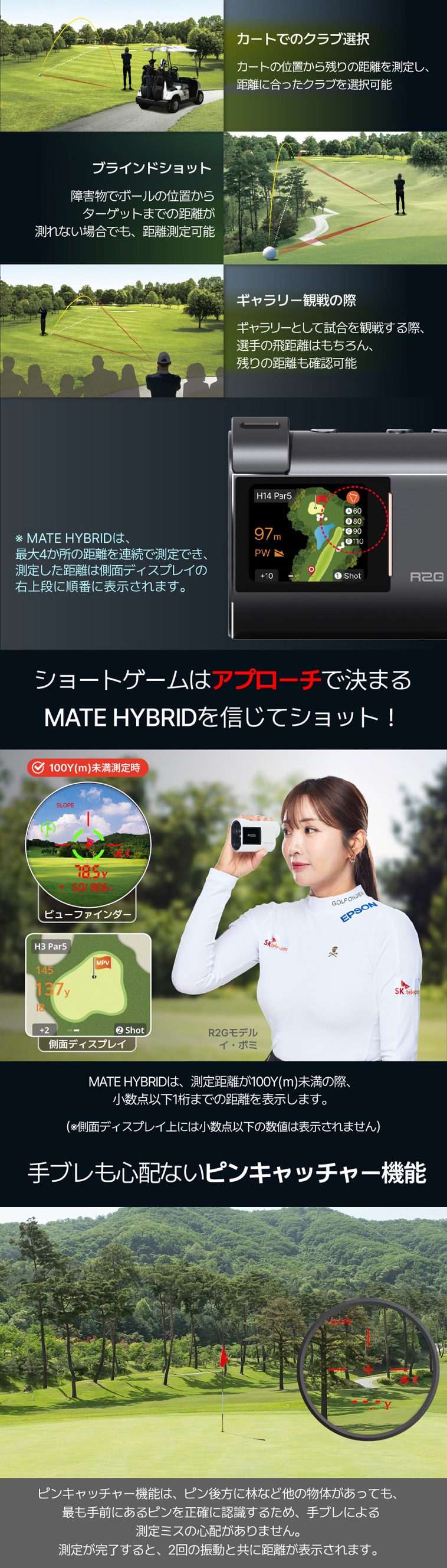 R2G MATE HYBRID(距離測定器)|R2G(アールツージー)の通販 - GDOゴルフショップ(0000763821)