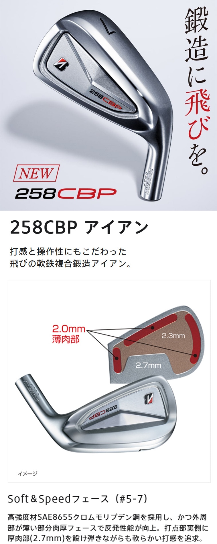 258CBP アイアン(6本セット) N.S.PRO MODUS3 TOUR 105 DUAL FLOW(アイアン（セット）)|BRIDGESTONE GOLF(ブリヂストン)の通販 ...